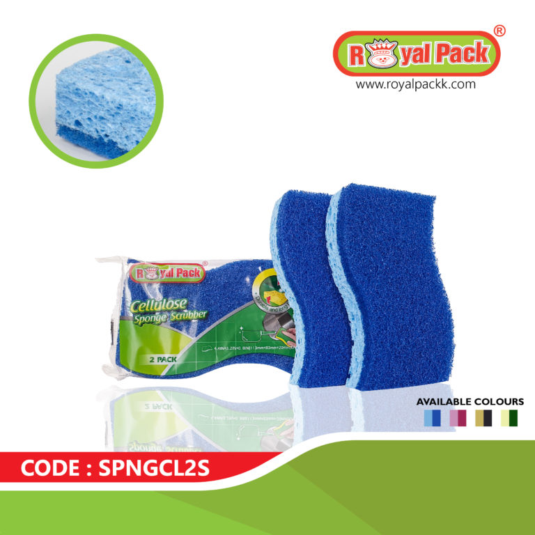 CELLULOSE SPONGE SCRUBBER 2X24PKT – Royal Pack – Al Jawafah Trading
